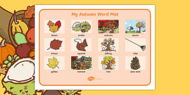 Autumn Word Mat - Primary Resource (Teacher-Made)