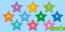 FREE! - 100 High Frequency Words on Stars (Multicolour)