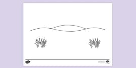 FREE! - Field Landscape Background Colouring Sheet - Twinkl