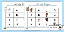 R in ASL Maze Activity | Resource | Twinkl USA - Twinkl
