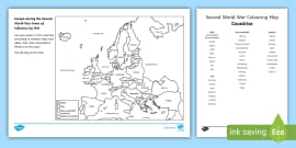 World War II Interactive Map PowerPoint (teacher made)