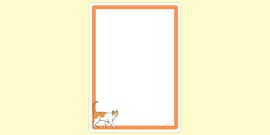 FREE! - Simple Blank Student Walking Page Border | Twinkl