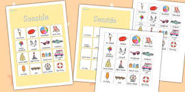 Seaside Word Mat - Beach Word Mat - Primary Resource