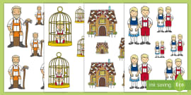 Hansel and Gretel Playdough Mats