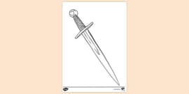 FREE! - Iron Age Dagger Colouring Sheet | Colouring Sheets