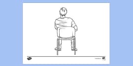 FREE! - Man Sitting On Deck Chair Colouring Sheet | Colouring Pages