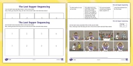 The Last Supper Story Sheet (teacher made) - Twinkl