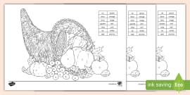 Autumn Counting Worksheet / Worksheet French - Twinkl
