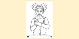 FREE! - BSL Sleep Colouring | Colouring Sheets - Twinkl