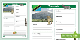 KS2 Tanzania Word Search (teacher made) - Twinkl