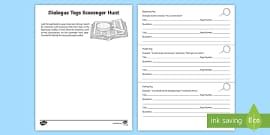 Dialogue Tags Activity - Dialogue Writing Examples for Kids