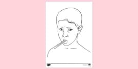 FREE! - Scared Boy Colouring Sheet | Colouring Sheets