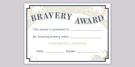 Bravery Certificate - Twinkl - KS2 (teacher made) - Twinkl