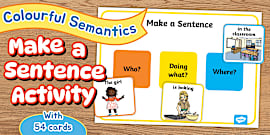 Colourful Semantics Sentence Strips – SET – Twinkl