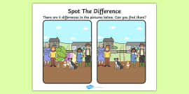 Seaside Spot The Difference Activity - 2 Sheets