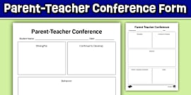 Editable Parent-Teacher Conference Form Template
