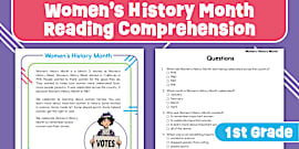 First Grade Penguins Reading Comprehension Worksheet