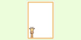 FREE! - 'g' Giraffe Lowercase Page Border | Page Borders | Twinkl