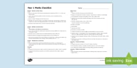 Year 1 Writing Checklist | English Assessments | KS1