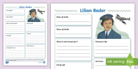 Walter Tull Fact File Template (teacher made) - Twinkl