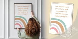 Love Is in the Air Muted Rainbow-Themed Poster - Twinkl