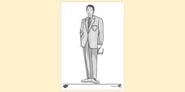 Super Uncle Colouring Sheet (teacher made) - Twinkl