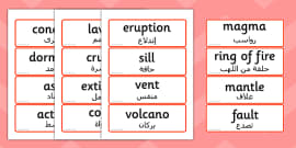 Moses Word Cards Arabic Translation (teacher made) - Twinkl