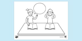 FREE! - Child Speaking In The Right Tone - Colouring Sheet