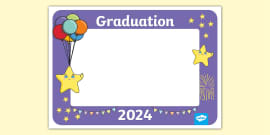 Graduation 2024 Photo Frame (Hecho por educadores) - Twinkl