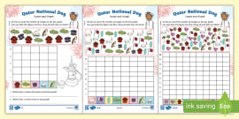 Qatar Themed Tally and Count Worksheet - Twinkl