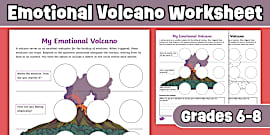 Feelings Volcano Worksheet | SEL | Twinkl USA