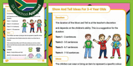 Shapes: Show and Tell Ideas (Ages 3-4) (teacher made)