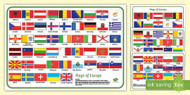 Europe Flags Bingo (teacher made)