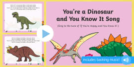 Dinosaurs Themed Verb Action Cards (teacher made) - Twinkl