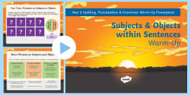 Identifying the Object and Subject of a Sentence - KS2