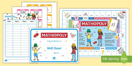 Addition and Subtraction Tables Games | Mathopoly - Twinkl