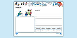 Winter Holiday Recount Newspaper Writing Template