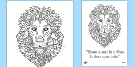 Jungle Animals Mindfulness Colouring Pages - KS1 Resources