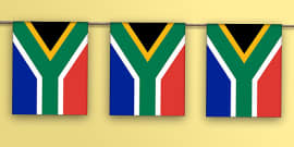 South Africa Flag Display Bunting (teacher made)