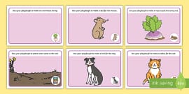 Enormous Turnip Story Word Cards (teacher made)