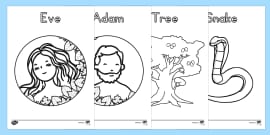 Adam and Eve Creation Story Word Cards