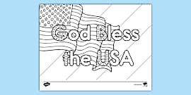 Pledge of Allegiance Coloring Page | 4th of July | Twinkl US