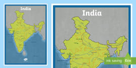 KS2 Labelled Political Map of India