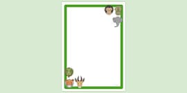 FREE! - Simple Blank Farm Animals Page Border PDF | Page Borders
