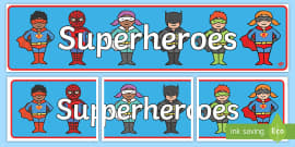 Superheroes Themed Banner (Hecho por educadores) - Twinkl