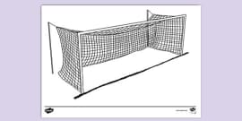 FREE! - Football Pitch Goal Nets Colouring Sheet | Colouring Sheets
