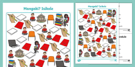 School Word Cards - Isikole Amakhadi (teacher made) - Twinkl