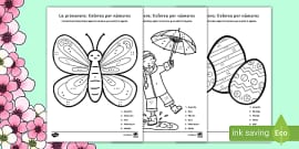 Spanish colour by numbers - Toys Colour by Number Spanish
