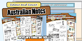 Australian Coins Colour and Count Worksheet