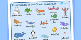 Under the Sea Word Mat - Writing Aid - Primary Resources